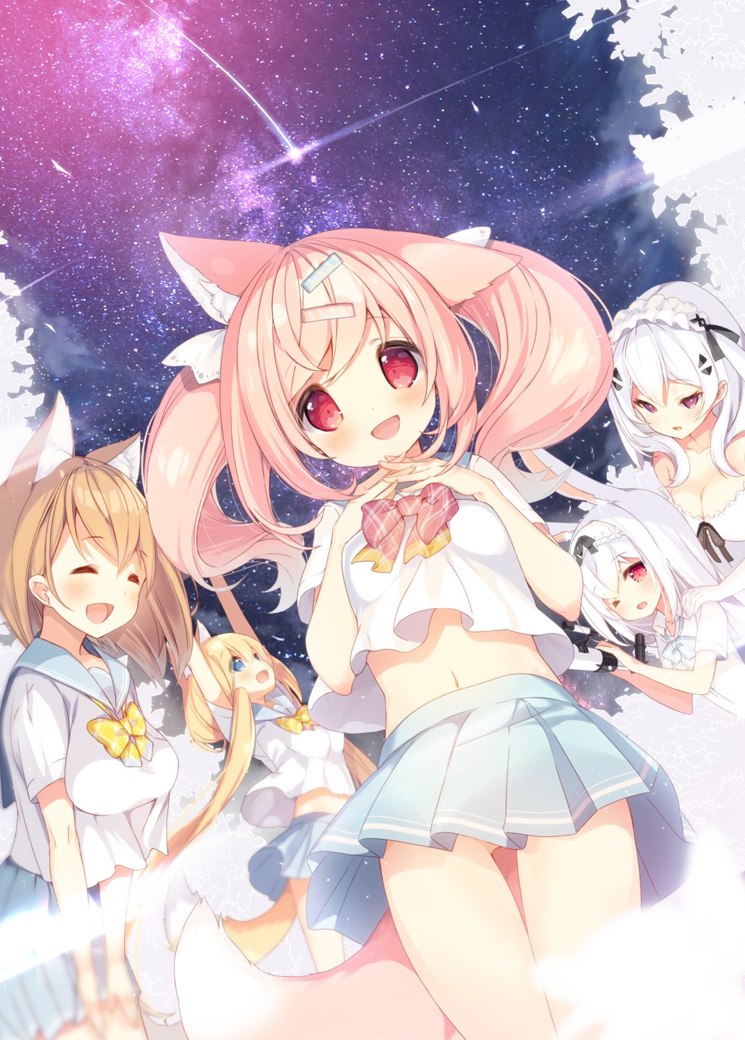 p19 amamiya aki amamiya mei cynthia riddle animal ears breast hold bunny ears cleavage kitsune ...